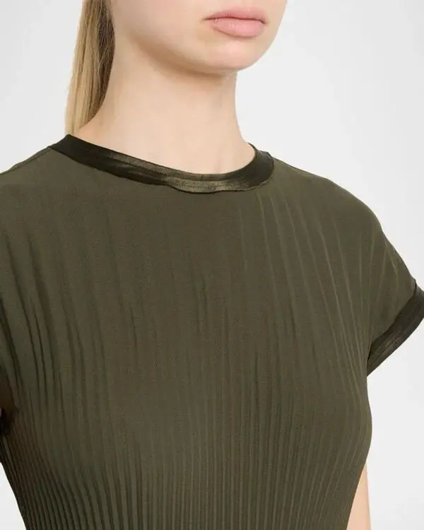 JASON WU Belted Pleated Chiffon Midi Dress