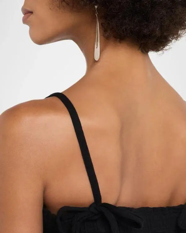 Eileen Fisher Gauzy Organic Cotton Cami - Black