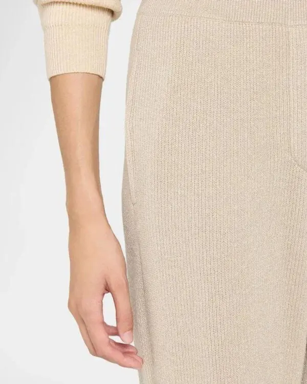 Brunello Cucinelli Sparkling Cashmere Knit Straight-leg Pants