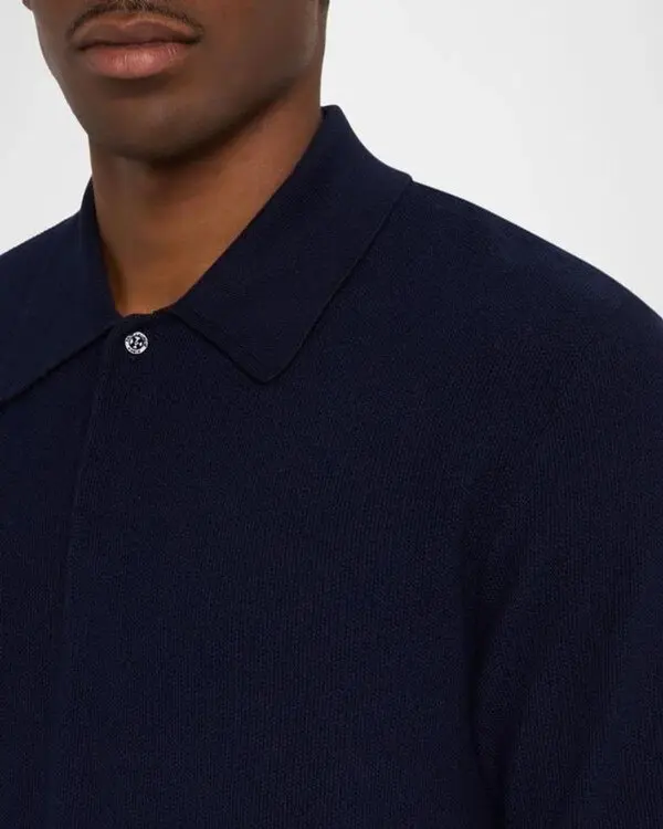 Saint Laurent Apos;s Cotton Knit Short-sleeve Polo Sweater