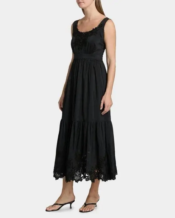 Kobi Halperin Zuri Cotton-silk Embroidered Lace Midi Dress