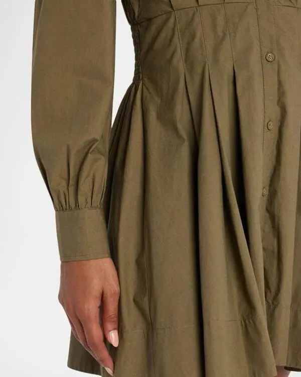 Ramy Brook Julianna Mini Shirtdress - Olive