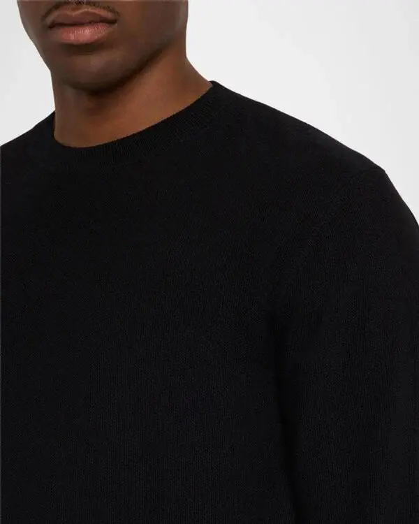 Saint Laurent Apos;s Solid Cotton Crewneck Knit Sweater