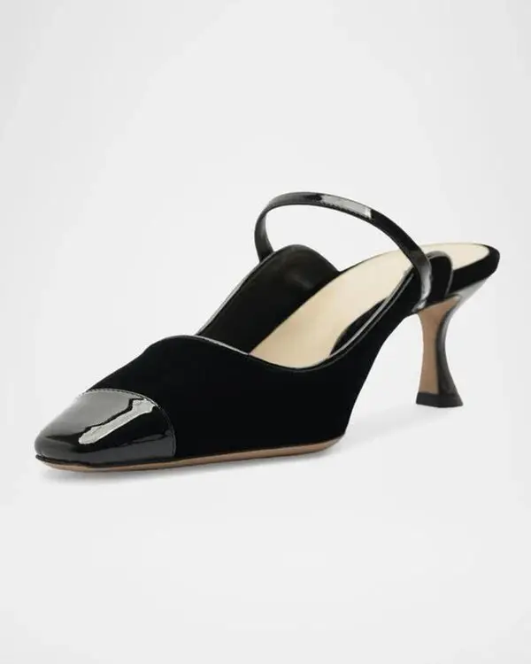 ALEXANDRE BIRMAN 60mm Tita Wave Velvet Mule Pumps