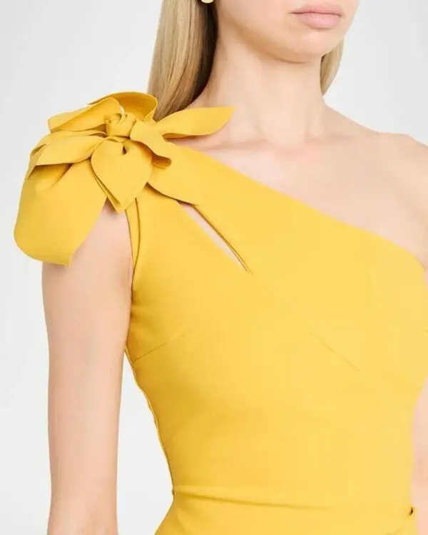 Chiara Boni La Petite Robe Gosia Cutout One-shoulder Bodycon Dress - Bright Gol