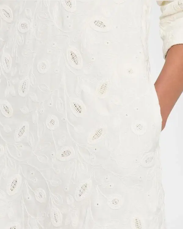 Simkhai Freya Embroidered Mini Dress - Ivory