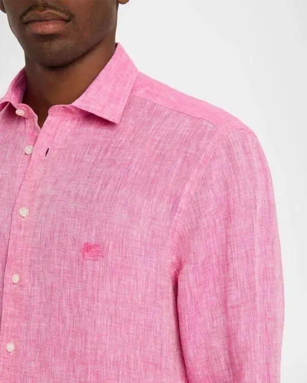 Etro Apos;s Pegaso Linen Roma-fit Shirt