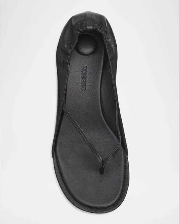 Jacquemus 45mm Les Infradit Leather Thong Sandals