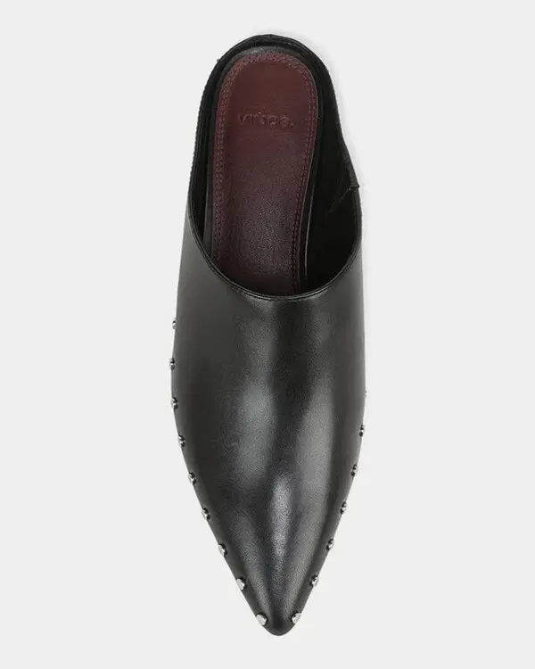 Vince August 40mm Leather Clog Mules