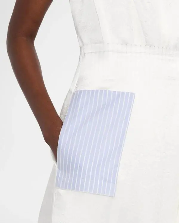 JASON WU X Robert Rauschenberg Patchwork Midi Dress - White