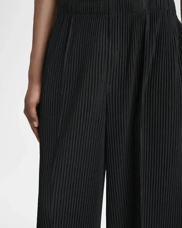 Issey Miyake Apos;s Monthly Colors Pleated Wide-leg Trousers - Black
