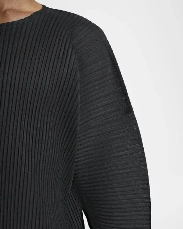 Issey Miyake Apos;s Pleated Long-sleeve Shirt - Black