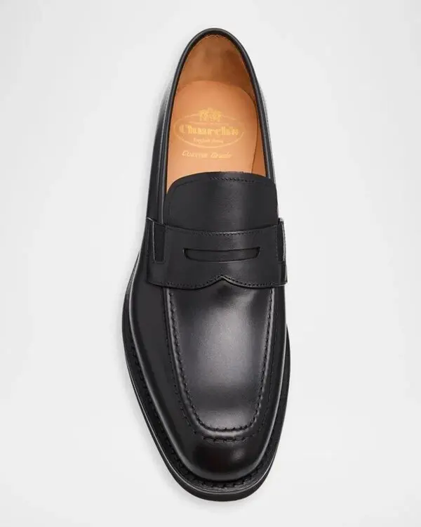 CHURCH & APOS;S Apos;s Parham Leather Apron-toe Penny Loafers