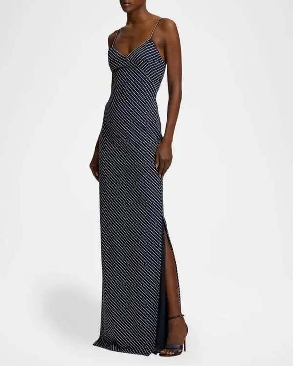 Ralph Lauren Caitlin Sequined Gabardine Evening Dress