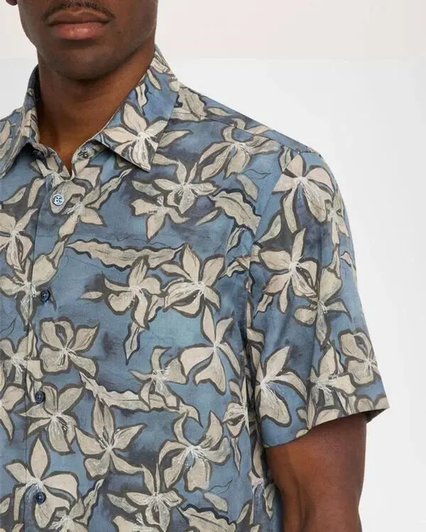 Bugatchi Apos;s Orson Lyocell Floral Camp Shirt