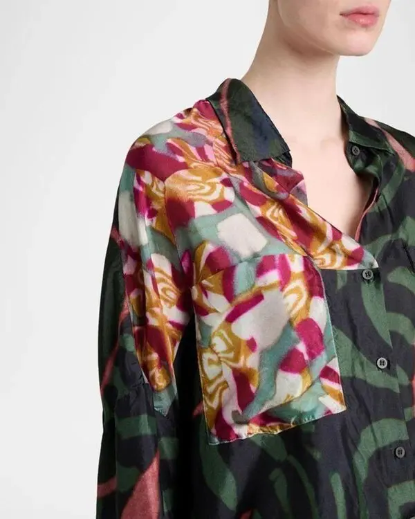 Dries Van Noten Casia Bis Relaxed Button-down Shirt - Khaki