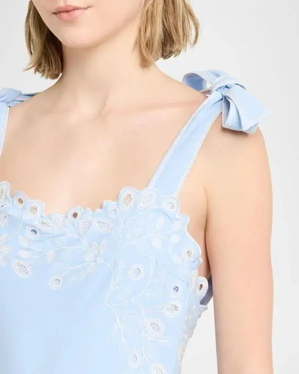 Simkhai Laurie Embroidered One-piece Swimsuit