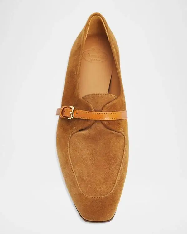 CHURCH & APOS;S Sienna Buckle Strap Suede Loafers