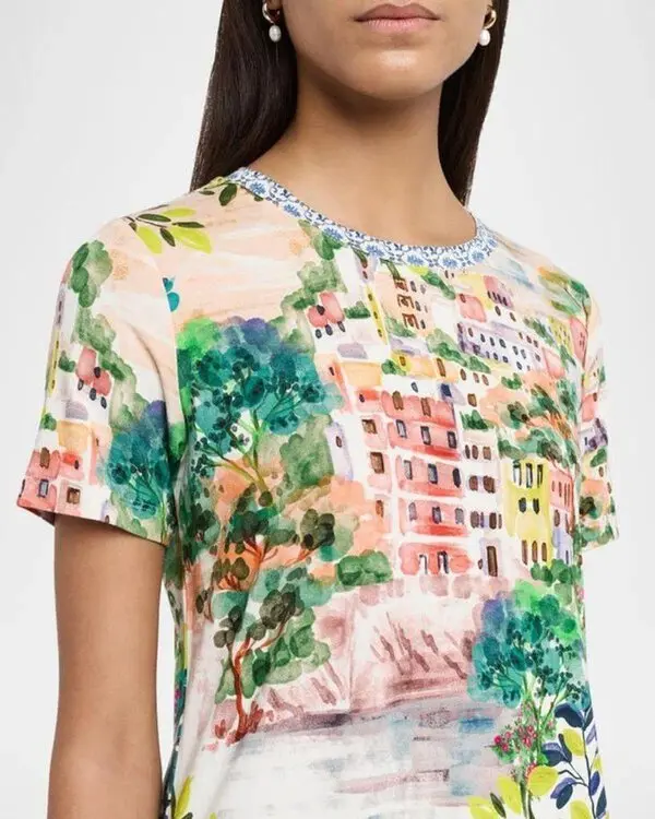 Johnny Was The Janie Botanical-print Crewneck Tee