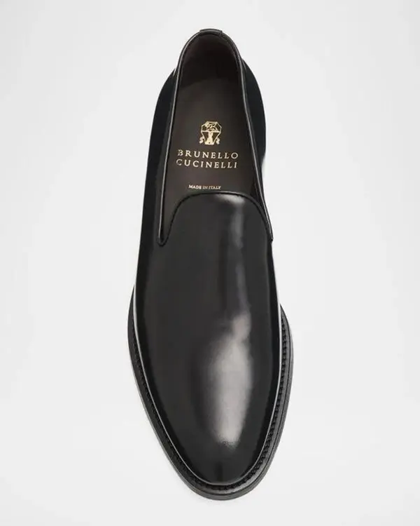 Brunello Cucinelli Apos;s Leather Venetian Loafers