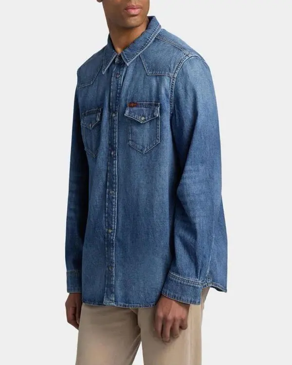 7 For All Mankind Apos;s Point Collar Denim Shirt