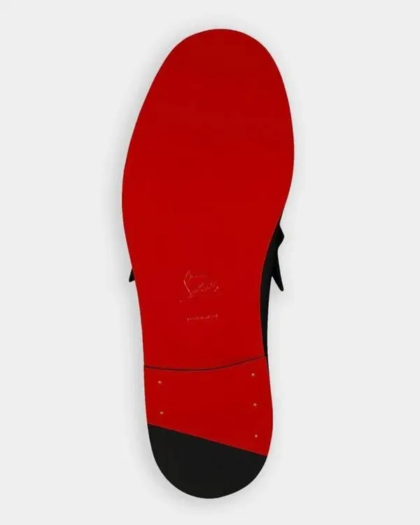 CHRISTIAN LOUBOUTIN X Jaden Smith & Apos;s Plato Leather Red-sole Penny Loafers - Black