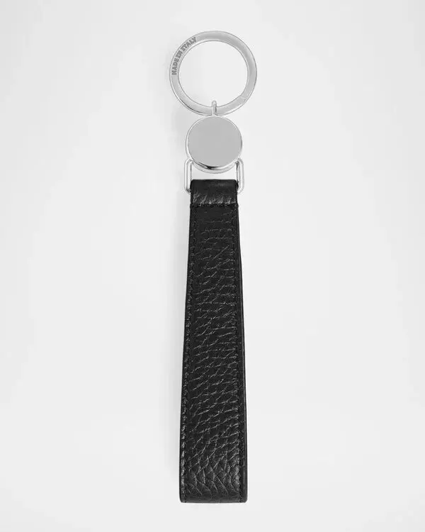 Montblanc Grain Leather Loop Keychain - Black