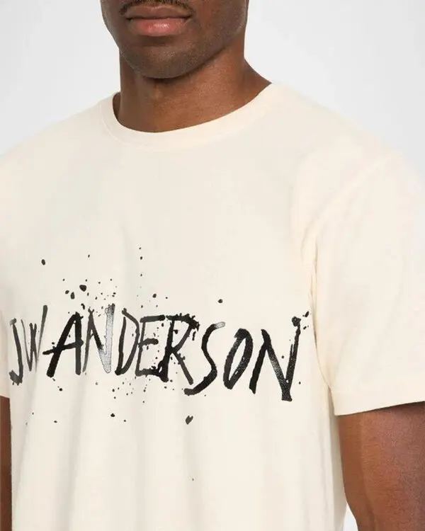 JW Anderson Apos;s Splatter Logo Graphic Cotton T-shirt