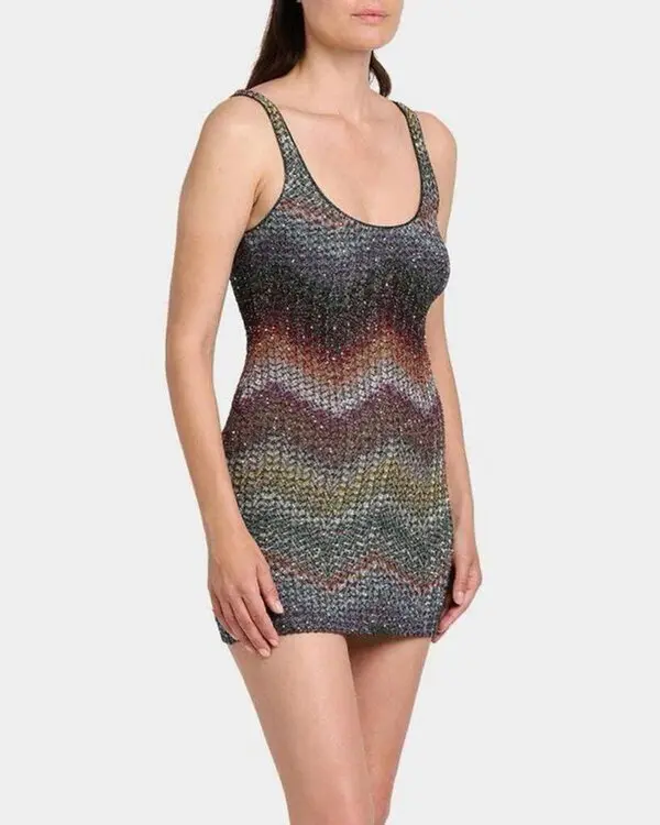 Missoni Sequin Wefted Loom Knit Mini Dress