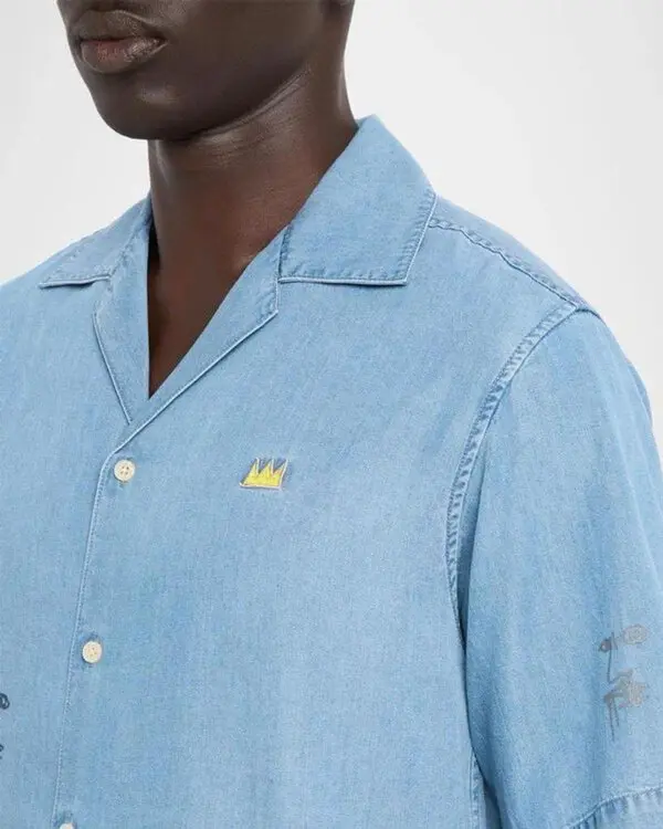 Scotch & Soda X Basquiat & Apos;s Short-sleeve Relaxed Shirt