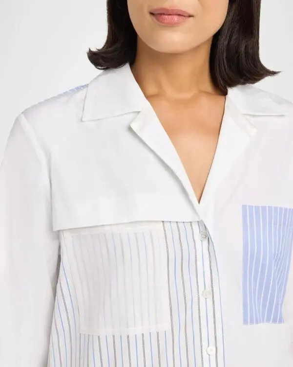 JASON WU Patchwork Cotton Shirtdress