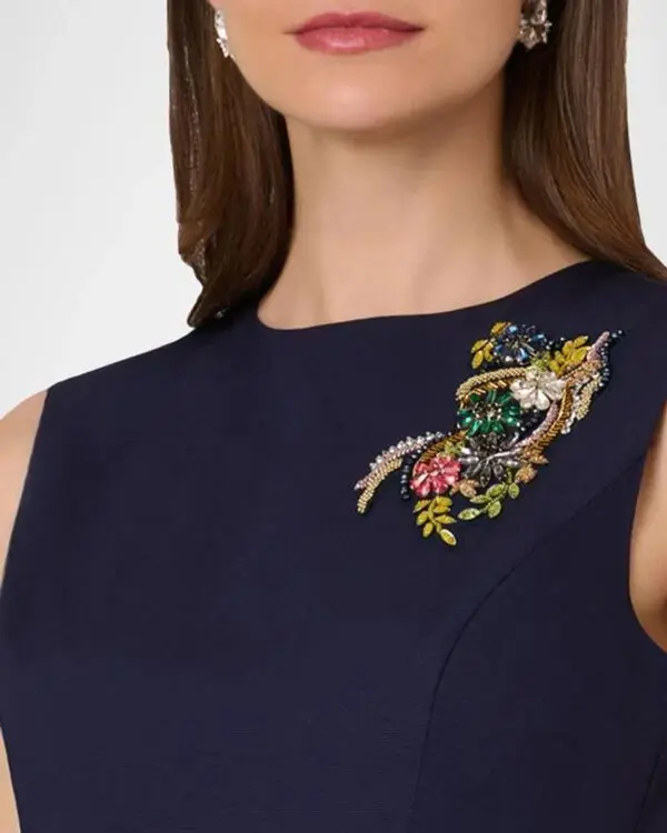 Shoshanna Skylar Tiered High-low Maxi Dress - Navy