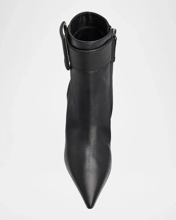 ROGER VIVIER 85mm Viv Ville Leather Booties