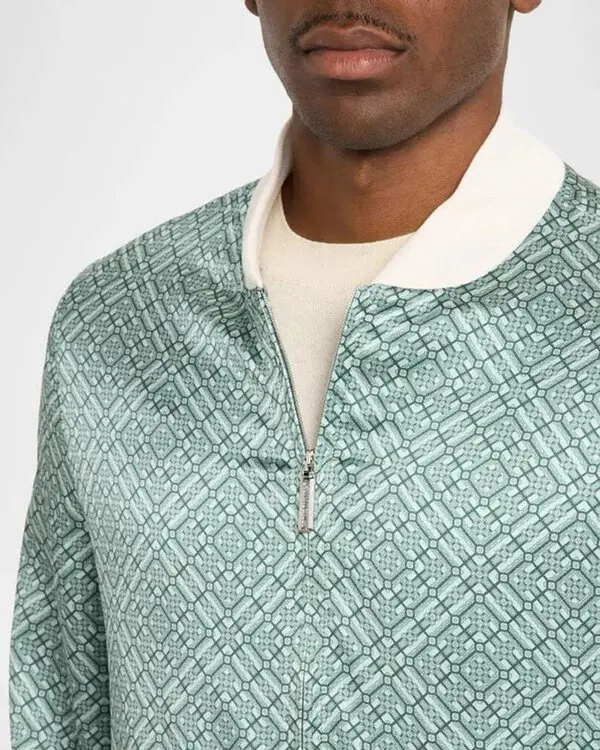 Stefano Ricci Apos;s Geometric Silk Bomber Jacket