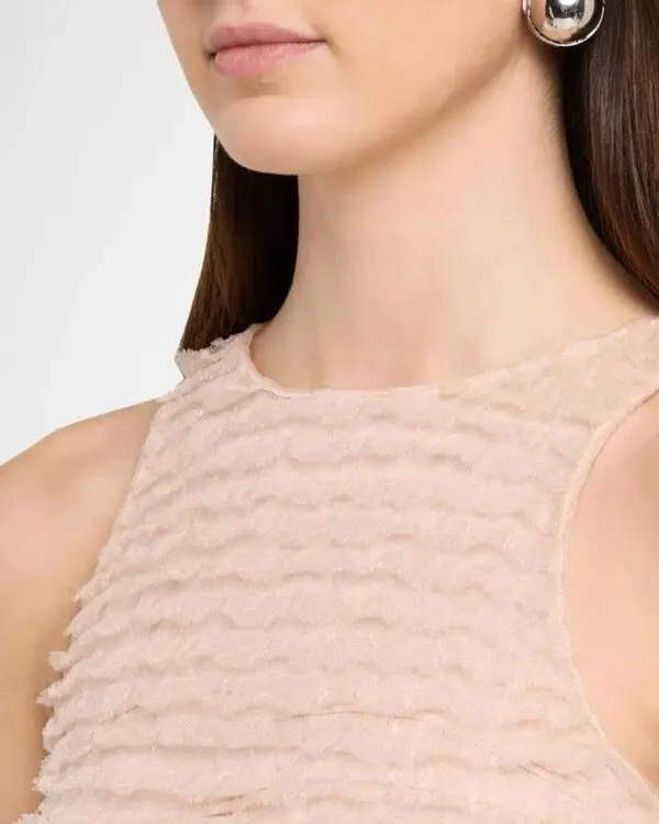 Givenchy Ruffle Tulle Sleeveless Mini Dress