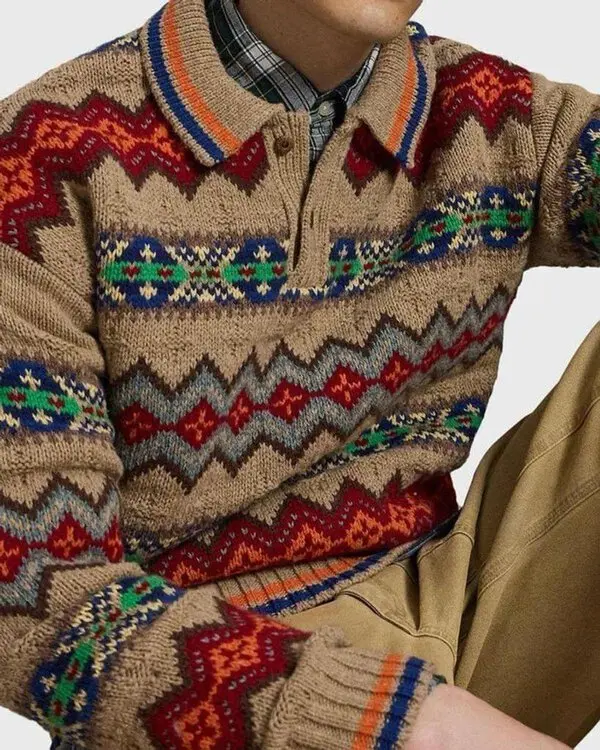 Polo Ralph Lauren Apos;s Fair Isle Wool-blend Polo-collar Sweater