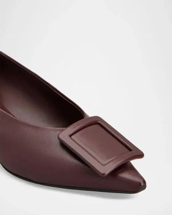ROGER VIVIER Belle Vivier 25mm Leather Ballerina Flats