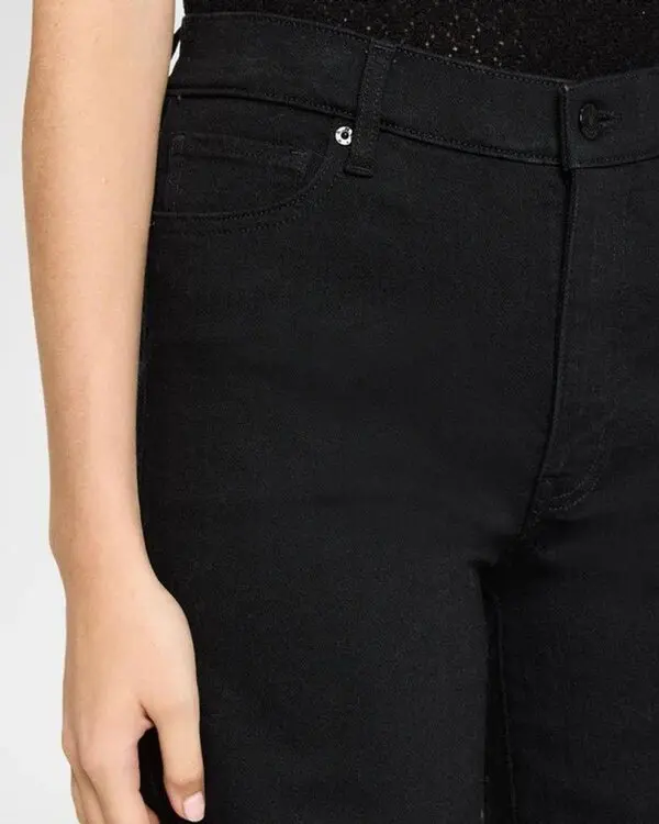 FRAME The Palace Cotton-blend Wide-leg Jeans - Black