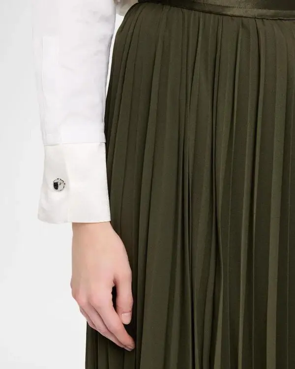 JASON WU Pleated Chiffon Midi Skirt