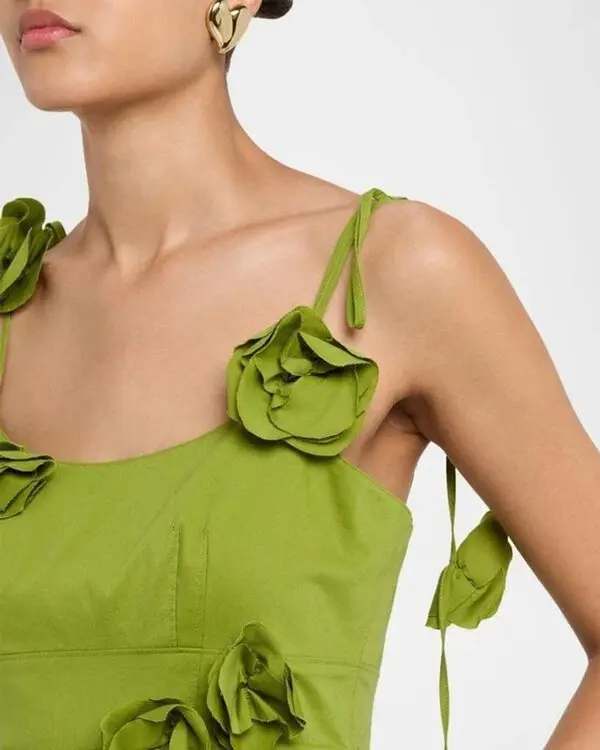 Cinq À Sept Kael 3d Rosette Midi Dress