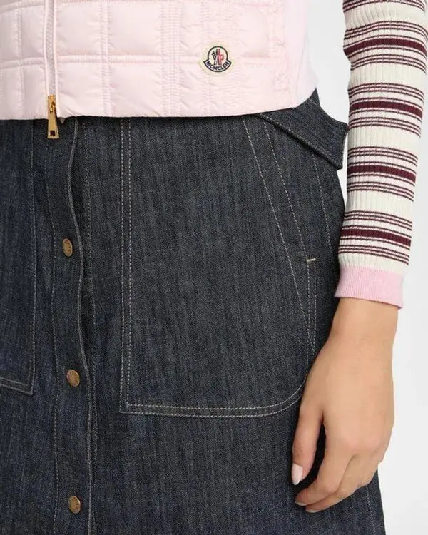 Moncler Floral-quilted Cropped Down Vest