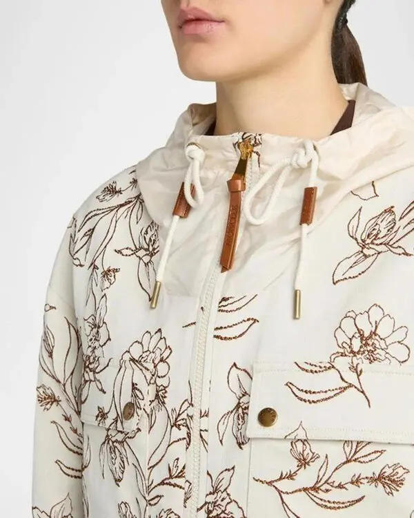 Moncler Nepeta Hooded Floral Jacket - Print