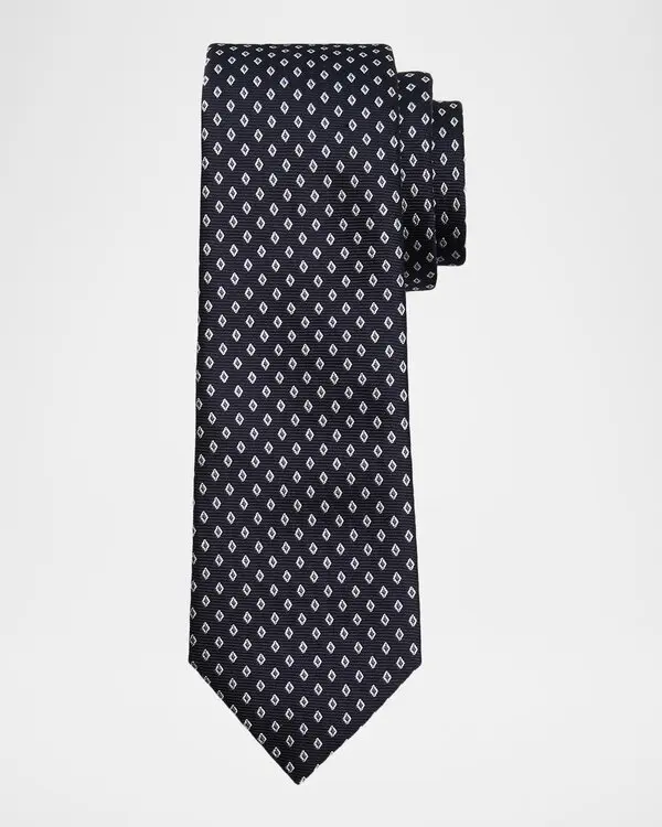 Emporio Armani Apos;s Micro-diamond Silk Tie