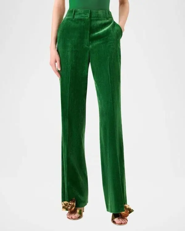 Akris Florine Corduroy Wide-leg Trousers