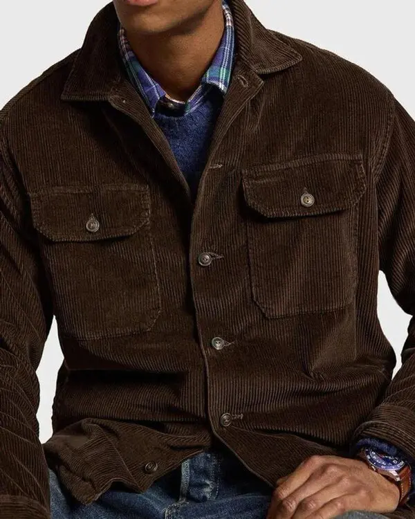 Polo Ralph Lauren Apos;s Classic Fit Corduroy Utility Shirt - Brown