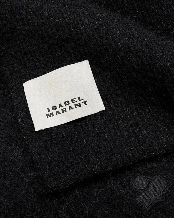 Isabel Marant Étoile Peliz Baby Alpaca-blend Scarf - Black