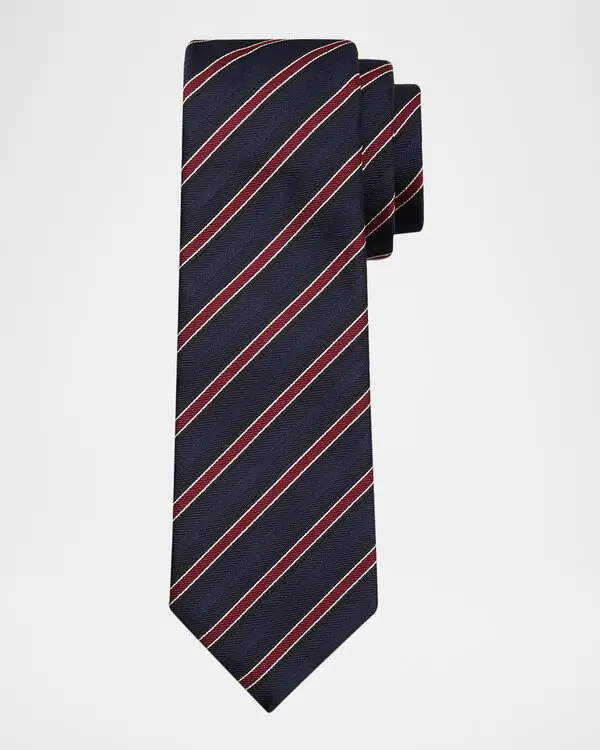 Emporio Armani Apos;s Multi-stripe Silk Tie