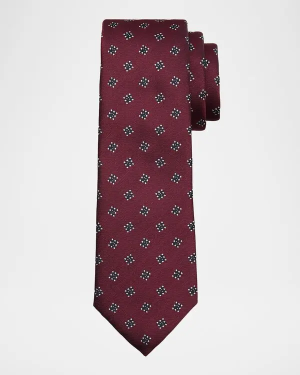 Emporio Armani Apos;s Geometric Box Jacquard Silk Tie