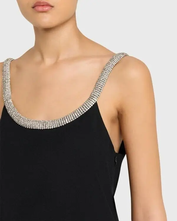 TOM FORD Crystal Sleeveless Grain De Poudre High-low Gown