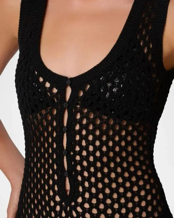 Shoshanna Plage Open-knit Maxi Dress Coverup